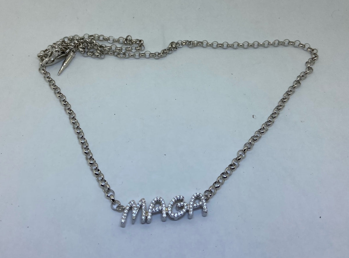 "The Deluxe MAGA" 70 Round Natural White Zircon in our Classic Necklac ...