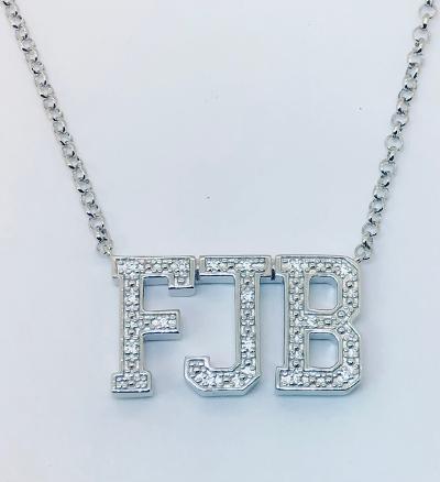 FJB Must Own Quality Piece Solid 925 Silver 15-Genuine White Zircons O ...